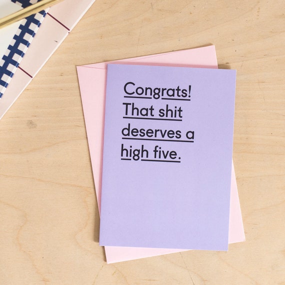 Funny Congratulations Card Well Done Card Congratulations | Etsy