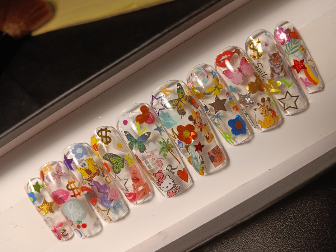 Flat Out Junkie Press on Nails Set - Etsy