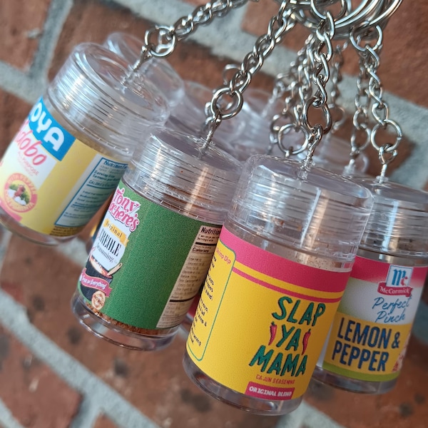 Seasoning Keychains - Etsy
