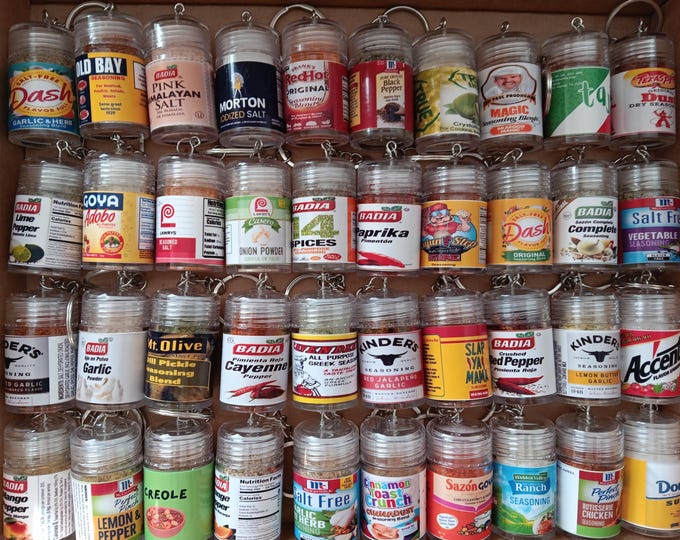 Deluxe Holiday GIFT SET of 40 Mini Seasoning Keychains Travel Seasoning ...