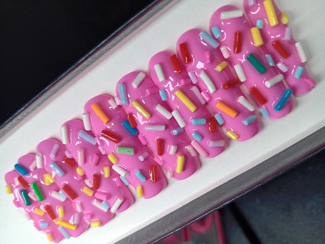 Sprinkle Me Pink for My Birthday Press on Nails Set - Etsy