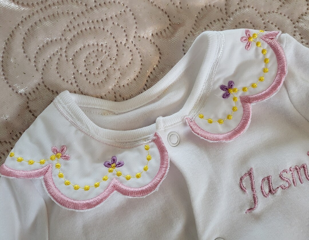 Collared Babygrow Design or Name Can Be Added - Etsy