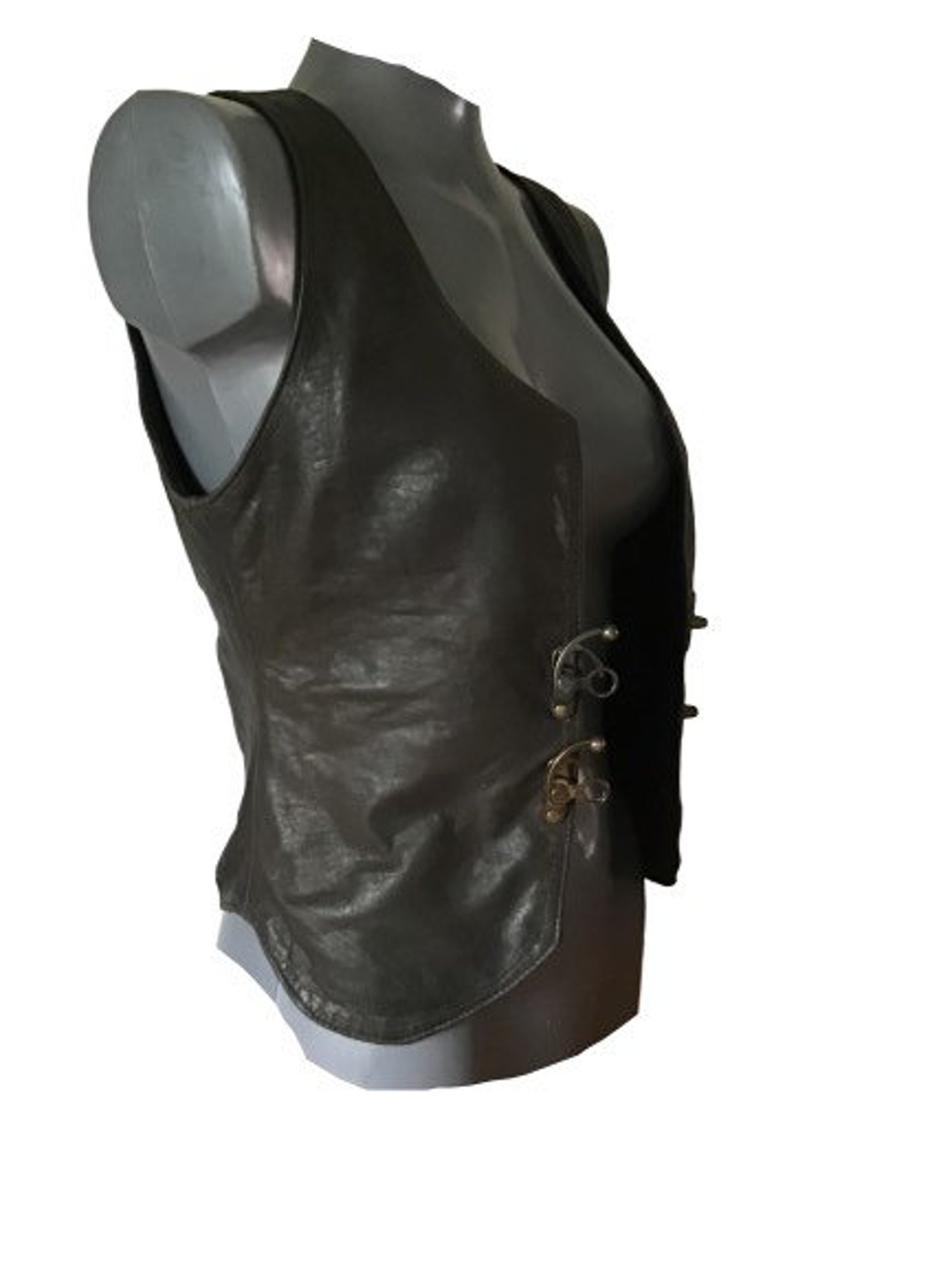 Leather Handmade Vest With Decorative - Etsy