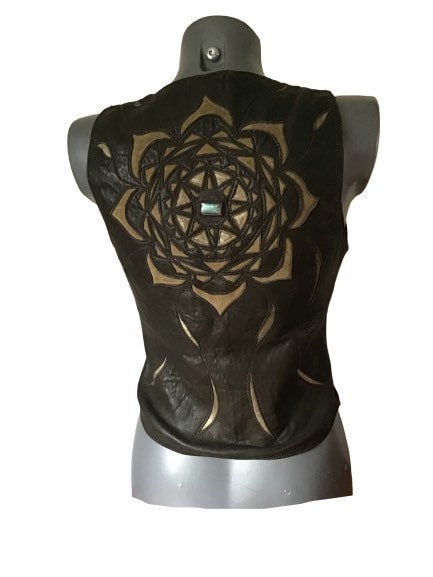 Leather Handmade Vest With Decorative | Etsy