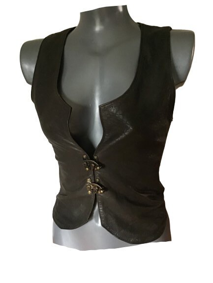 Leather Handmade Vest With Decorative | Etsy