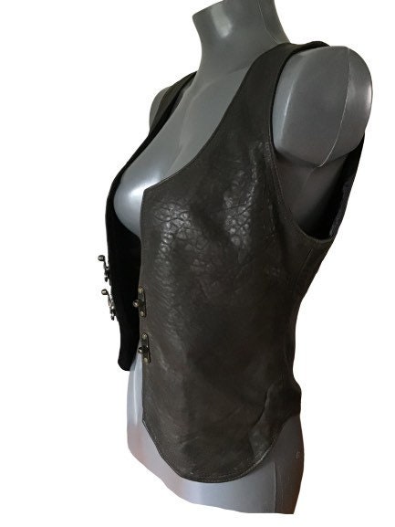 Leather Handmade Vest With Decorative | Etsy