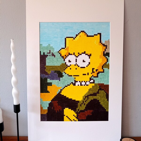 Pixel Art Mona Lisa - Etsy UK