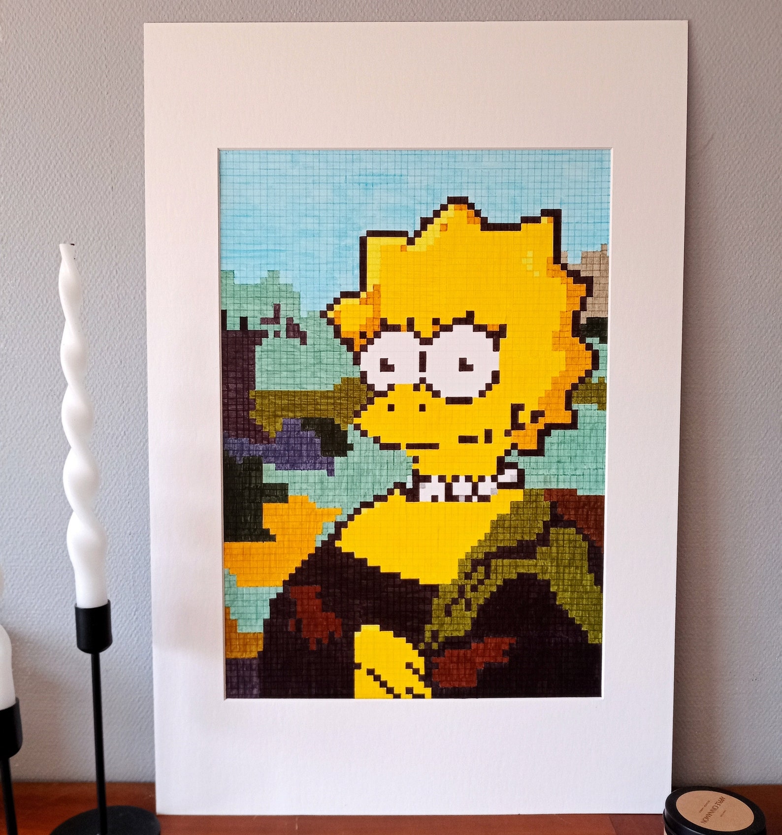 Mona lisa Simpson pixel art - Etsy France