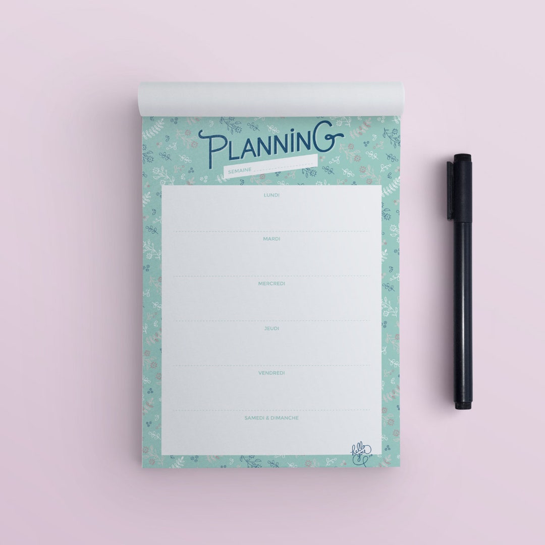 A5 Weekly Planner 50 Page Notepad - Etsy