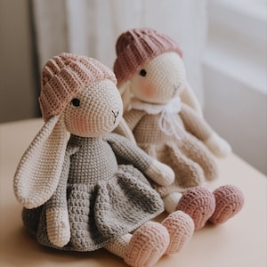Crochet Bunny Girl Pattern, Amigurumi Rabbit Pattern Crochet Hare ...