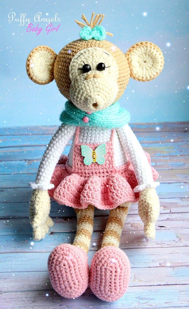 Pattern Monkey Bonnie Crochet Toys Amigurumi Monkey Animal | Etsy