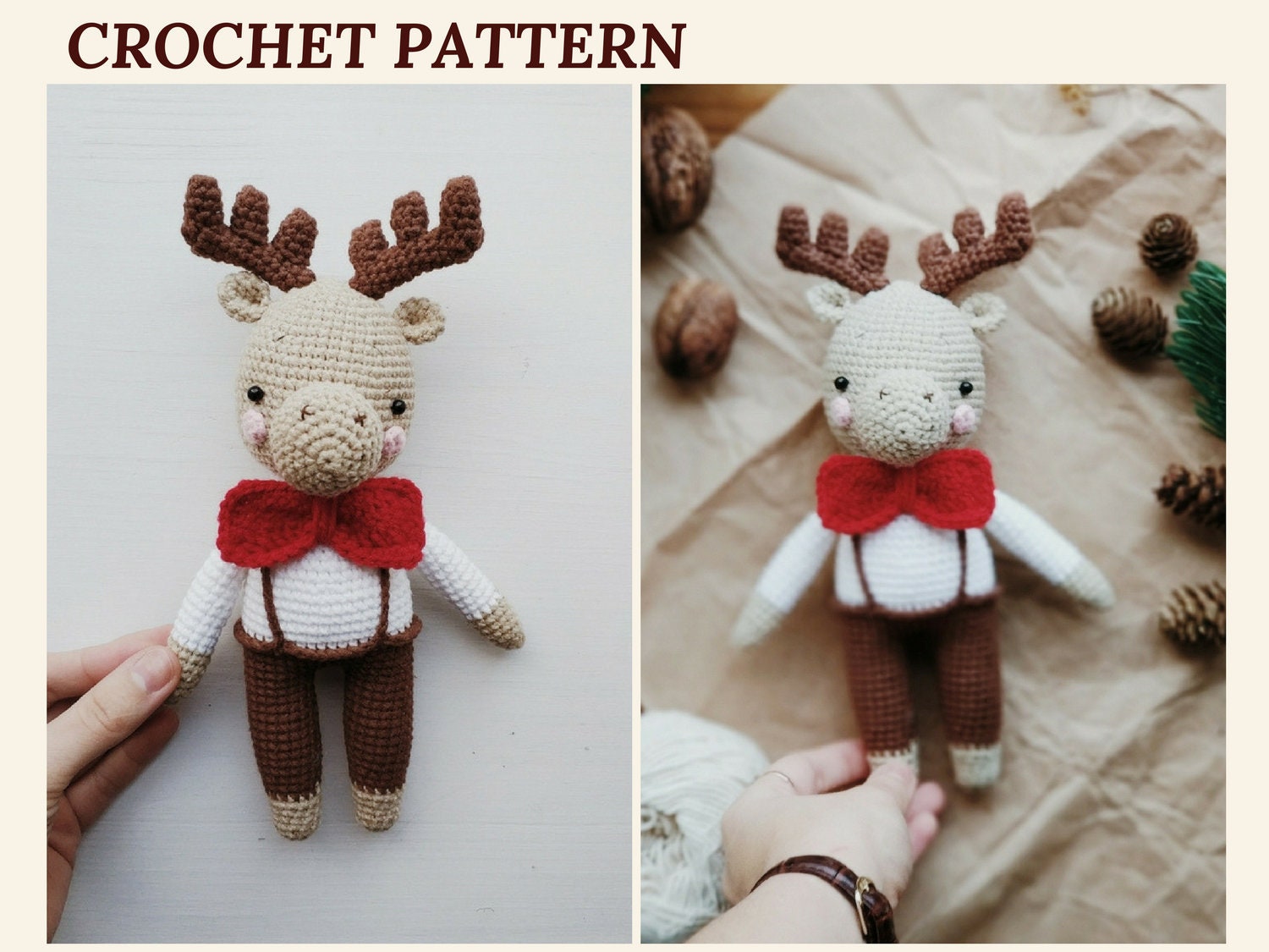Crochet Moose Pattern Amigurumi Moose Pattern Moose Baby Toy - Etsy