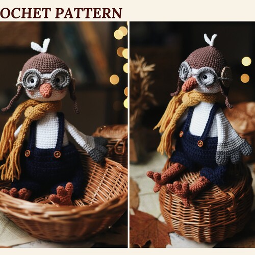 Stork Pilot Crochet Pattern Amigurumi Stork Pattern Crochet - Etsy