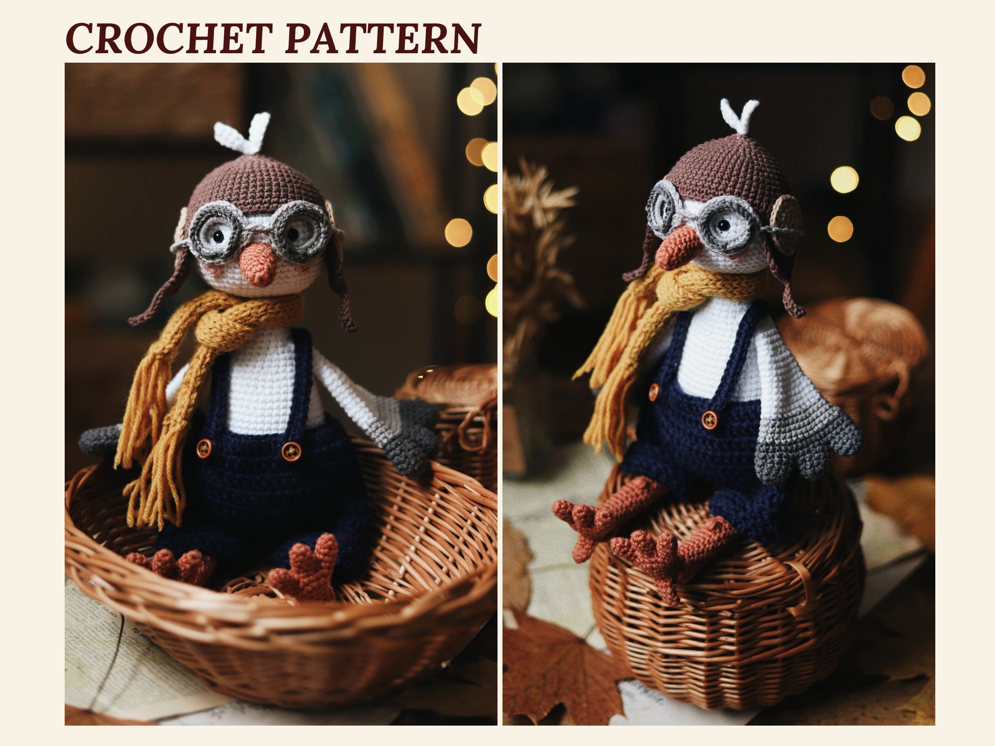 Stork Pilot Crochet Pattern Amigurumi Stork Pattern Crochet - Etsy