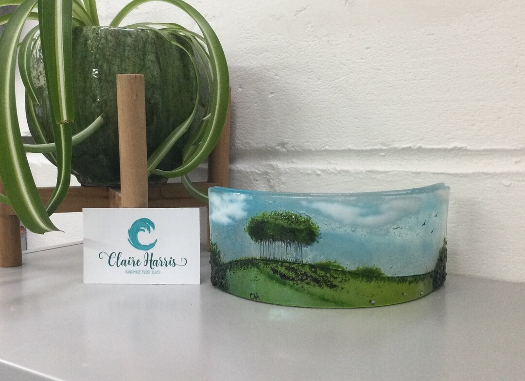 Fused Glass Freestanding Curve. Nearly Home Trees, Nearly There Trees ...