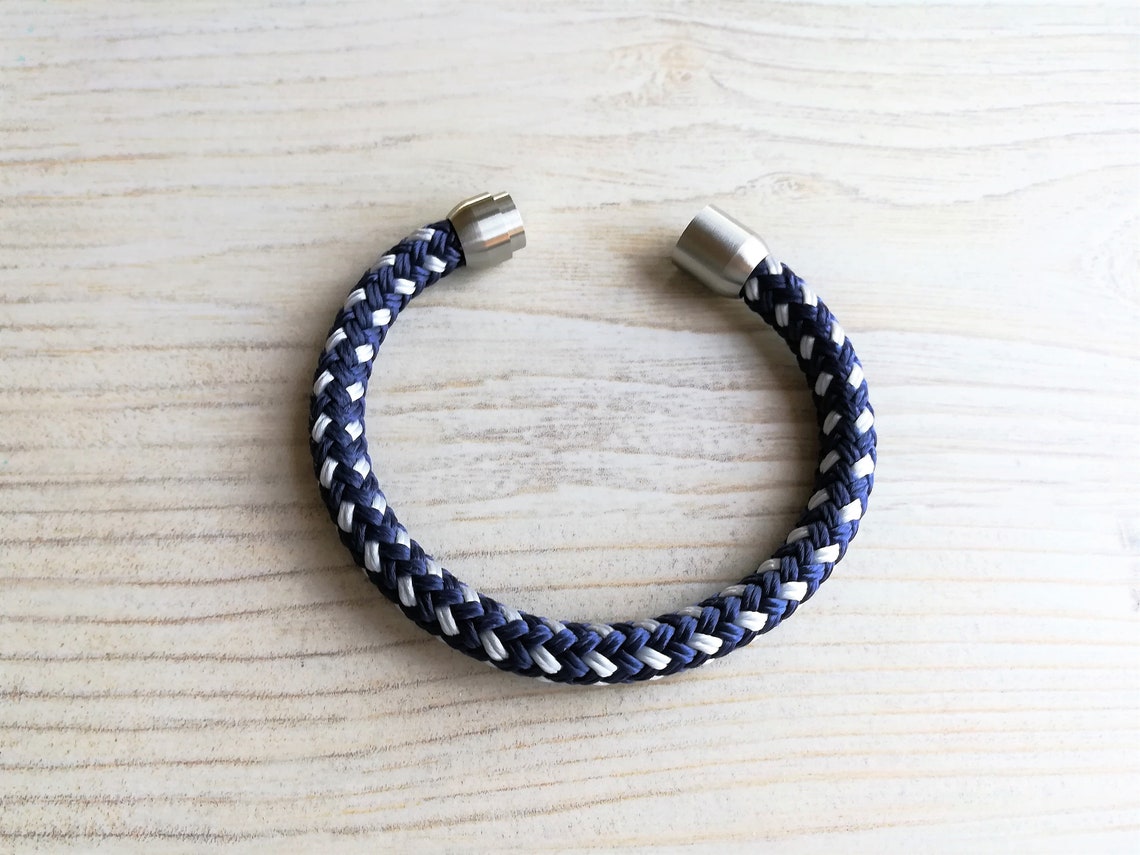 Maritime Bracelet for Men 8mm Nautical Rope With Magnetic Clasp From ...