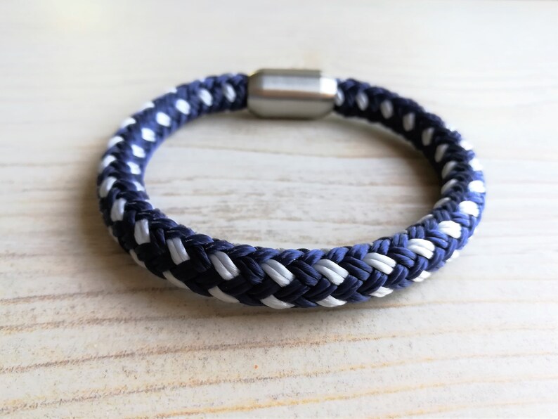 Maritime Bracelet for Men 8mm Nautical Rope With Magnetic Clasp From ...