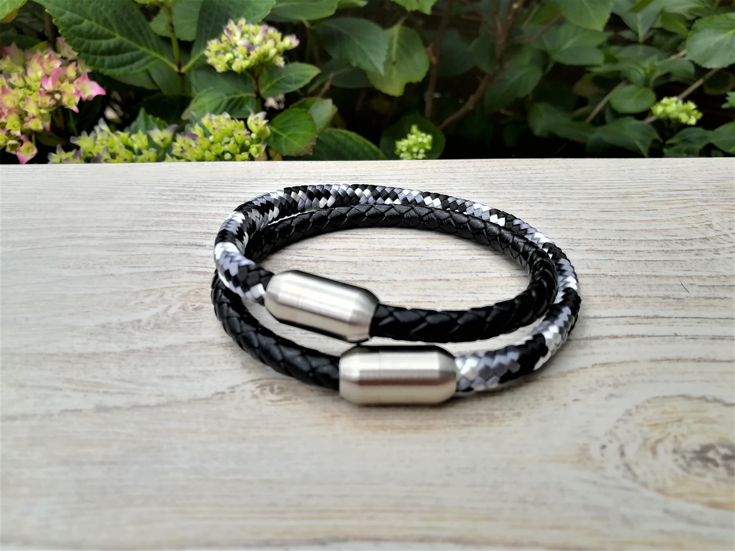 NEW Men's Wrap Bracelet Leather Nautical Rope, Bracelet for Men Made of ...