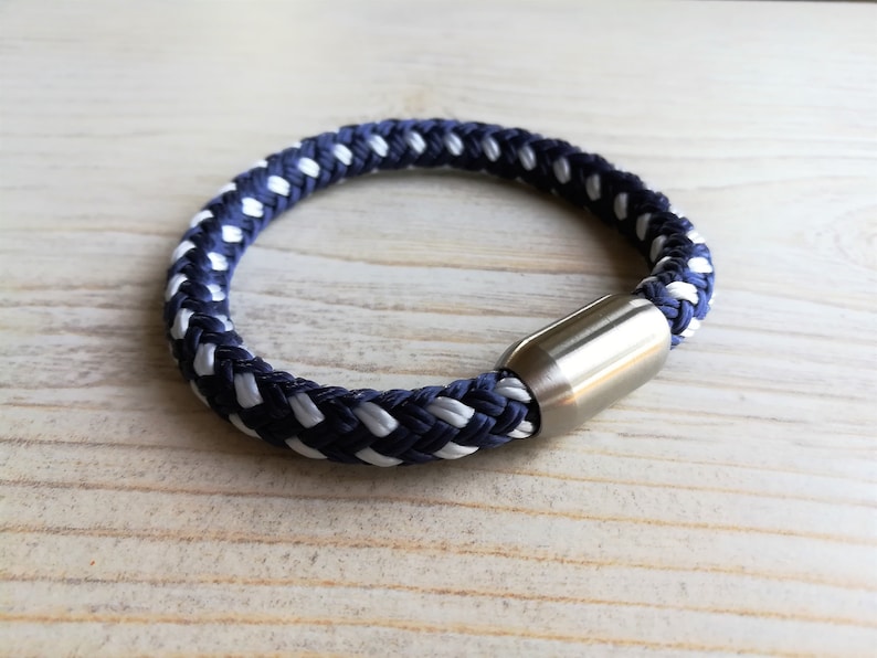 Maritime Bracelet for Men 8mm Nautical Rope With Magnetic Clasp From ...