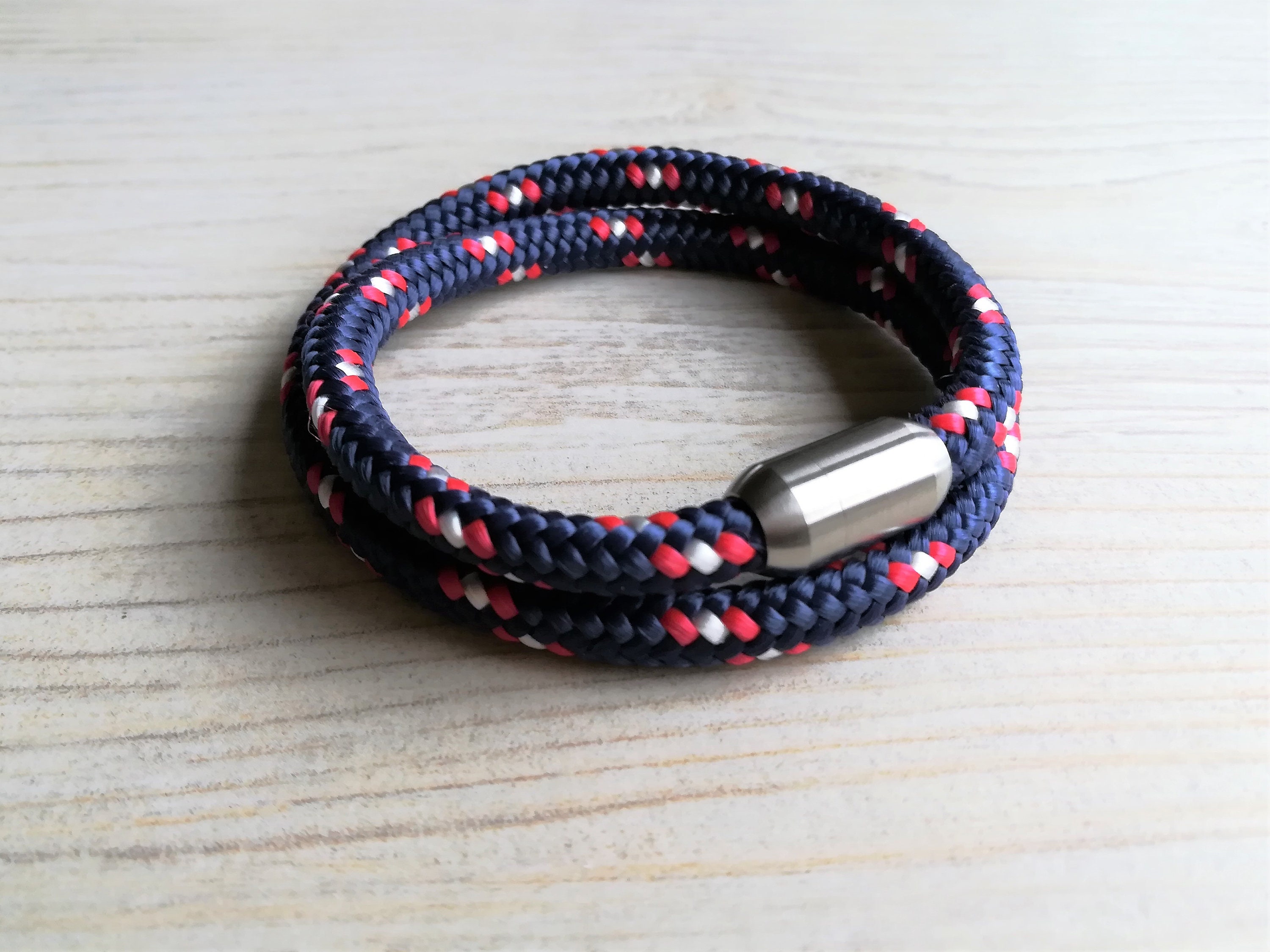 Wrap Bracelet From Nautical Rope With Stainless Steel Magnetic Clasp ...