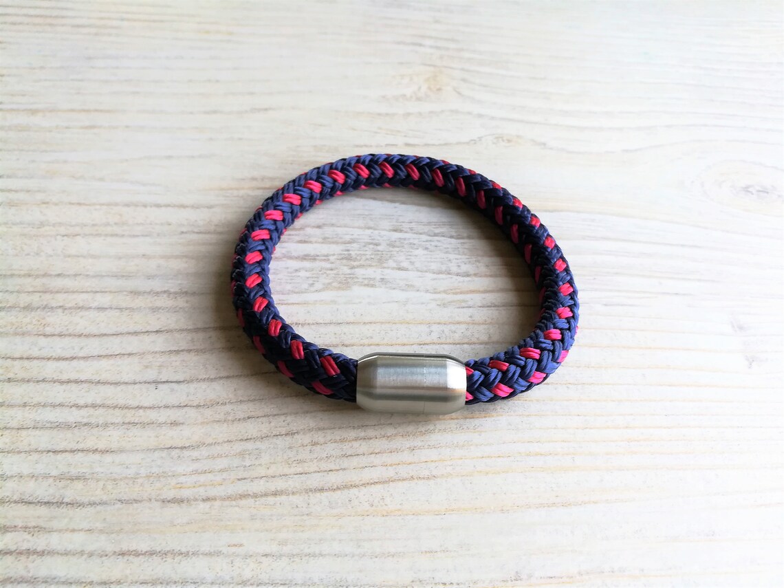 Maritime Bracelet for Men 8mm Nautical Rope With Magnetic Clasp From ...