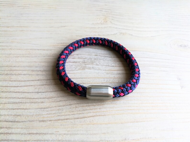 Maritime Bracelet for Men 8mm Nautical Rope With Magnetic Clasp From ...