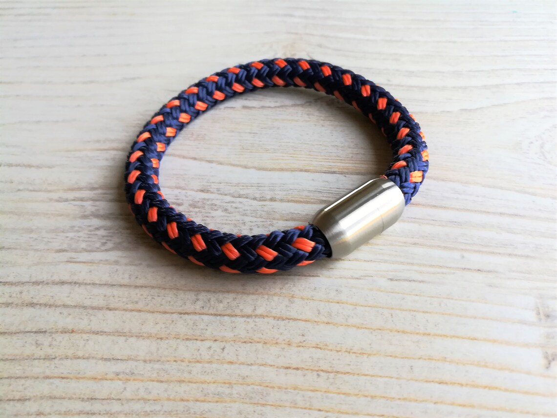 Maritime Bracelet for Men 8mm Nautical Rope With Magnetic Clasp From ...