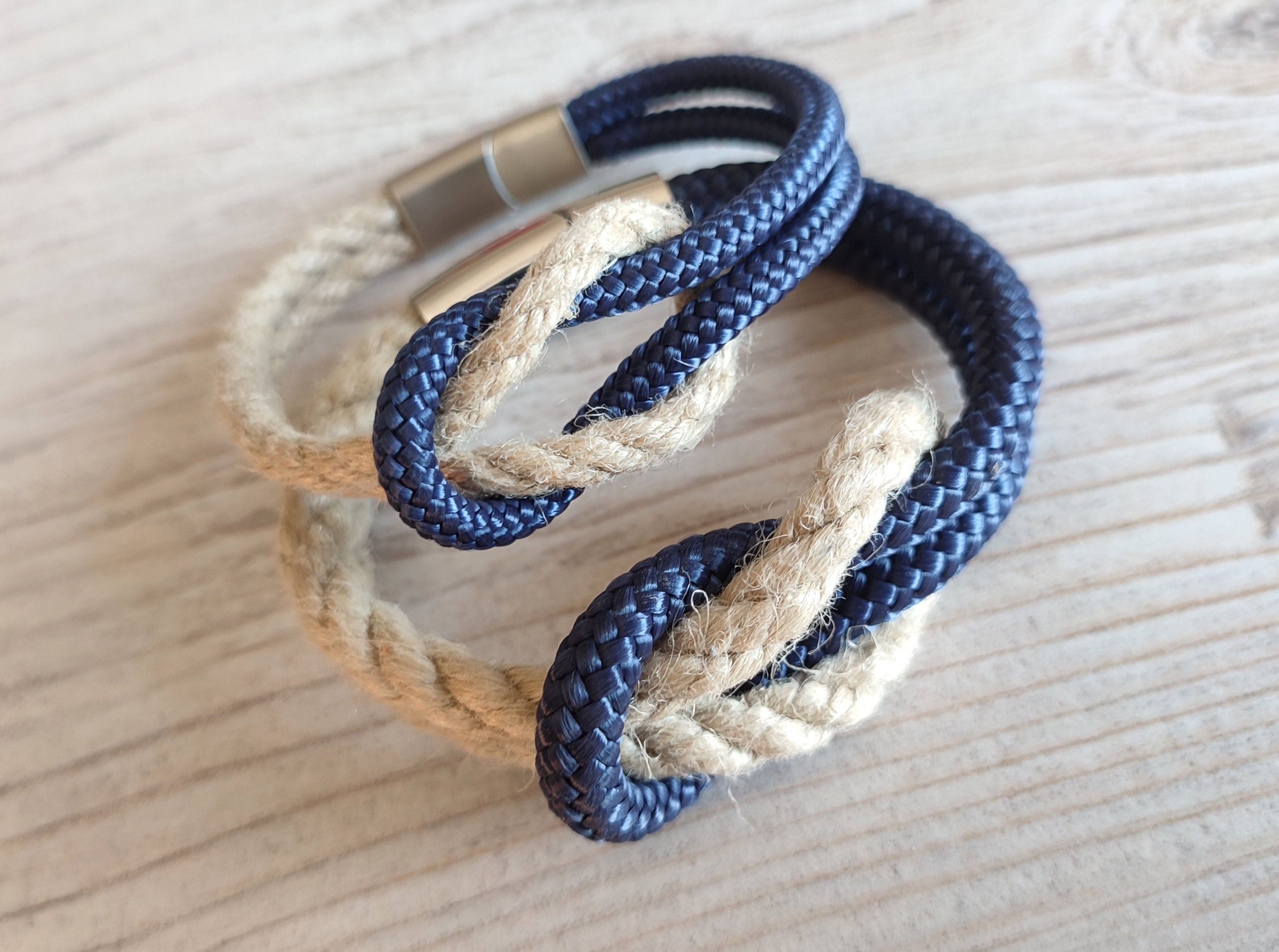 Nautical Rope Bracelet With Sailor Knot Ladies Bracelet - Etsy
