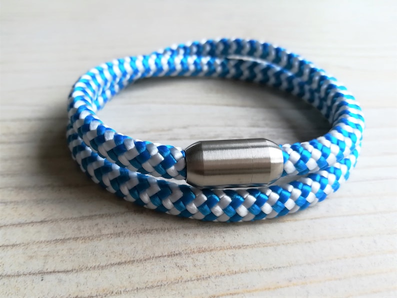 Wrap Bracelet From Nautical Rope With Stainless Steel Magnetic - Etsy