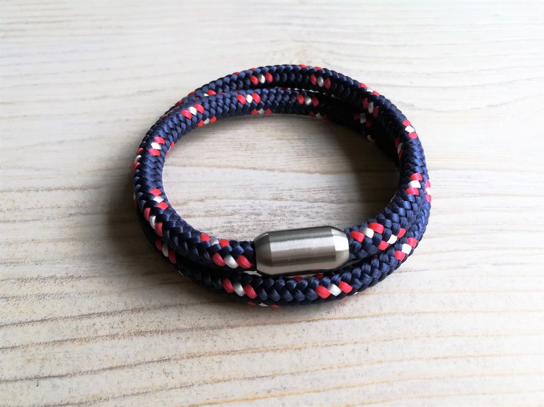 Wrap Bracelet From Nautical Rope With Stainless Steel Magnetic Clasp ...