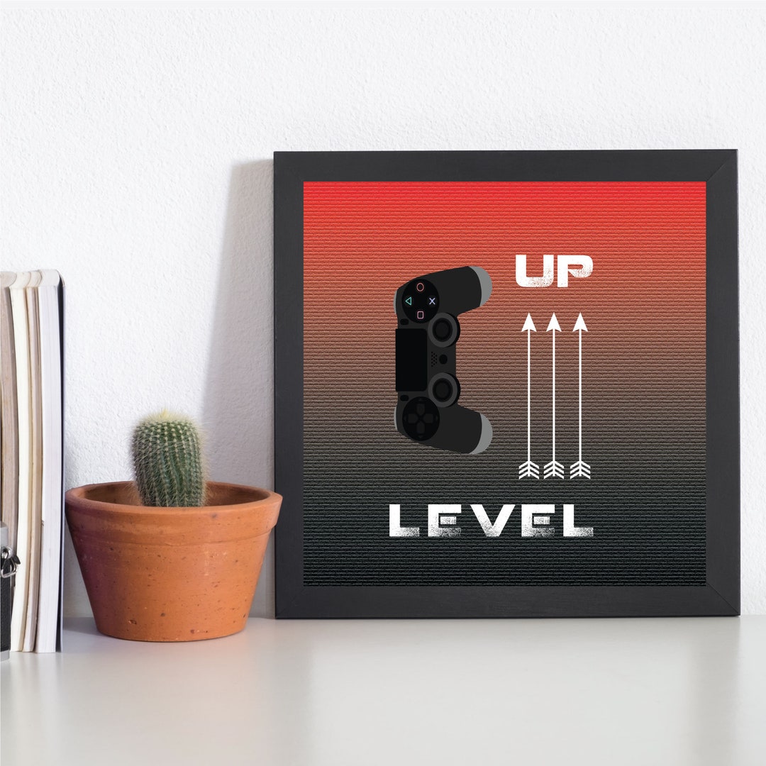 Personalised Level Up Gamer Video Game Framed Print - Etsy Nederland