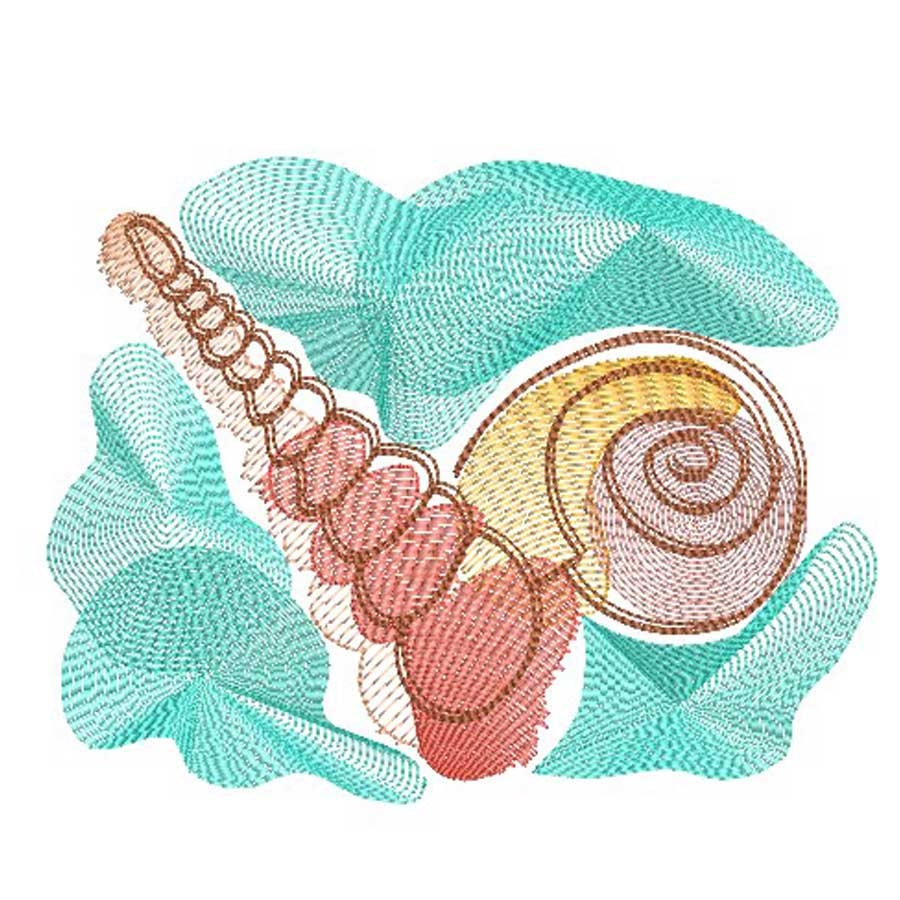 Stickdatei Meerschnecke Meerestiere 13x18 Stickerei - Etsy.de