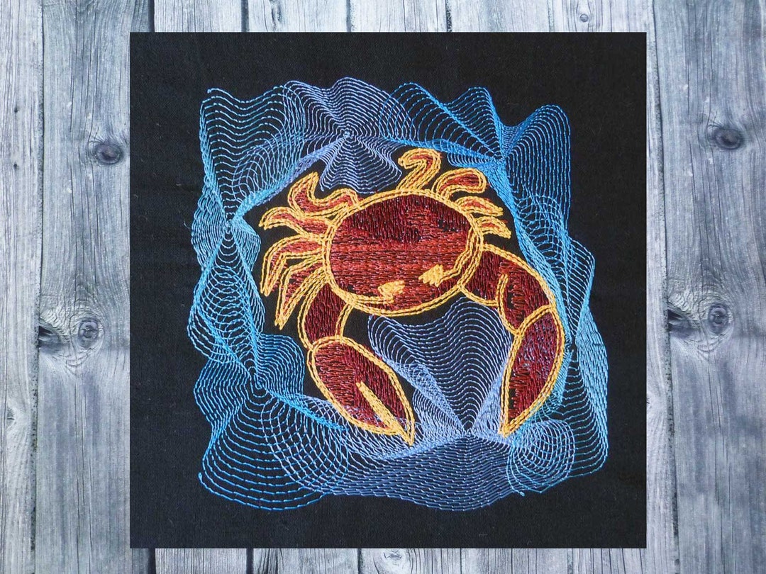 Embroidery Design Crawfish Embroidery Design Marin - Etsy