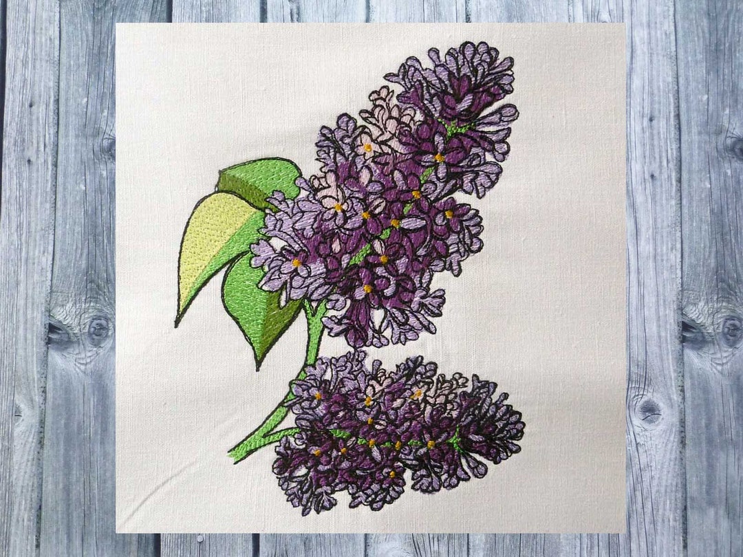 Embroidery File Lilac, Embroidery Pattern Spring, 13 X 18 Embroidery ...