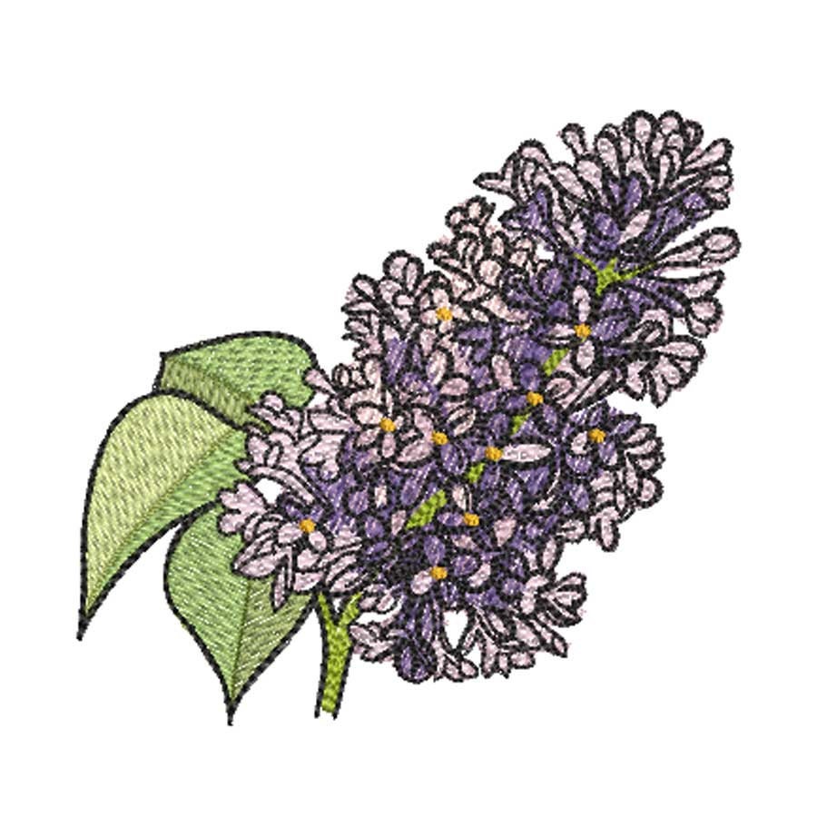 Embroidery Design Lilac Embroidery Design Spring 4 X - Etsy