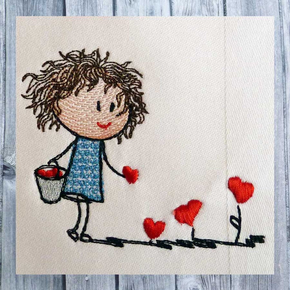 Machine Embroidery Pack Cute Little Girl 4 X4 - Etsy