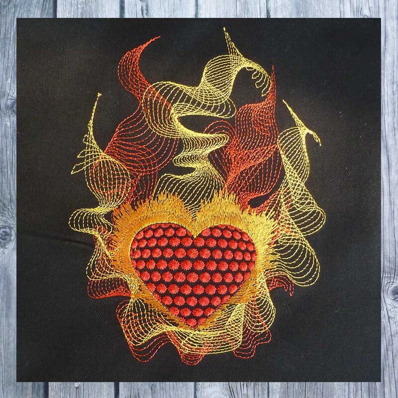 Flaming Heart - Etsy