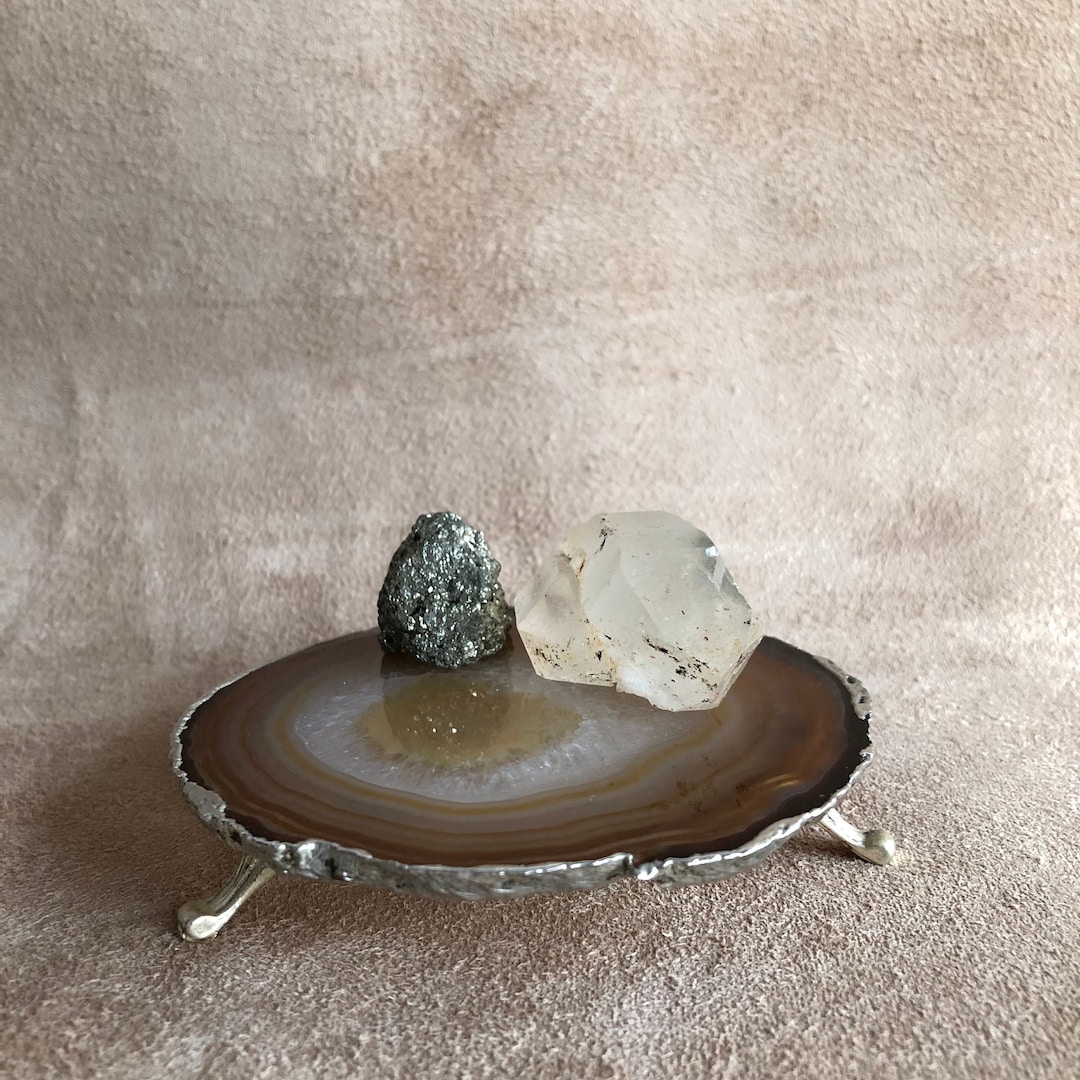 Agate Platter, Natural Stone Display - Etsy