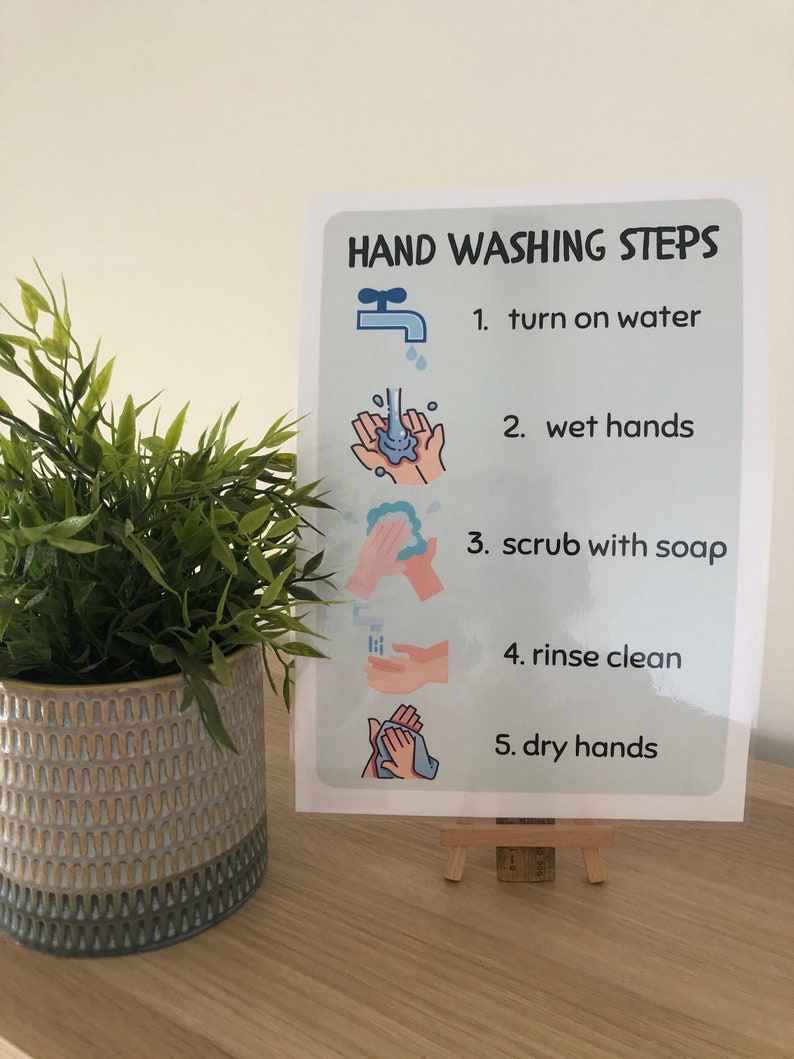 Hand Washing Visual Board Chart Asd Adhd Autism Anxiety - Etsy