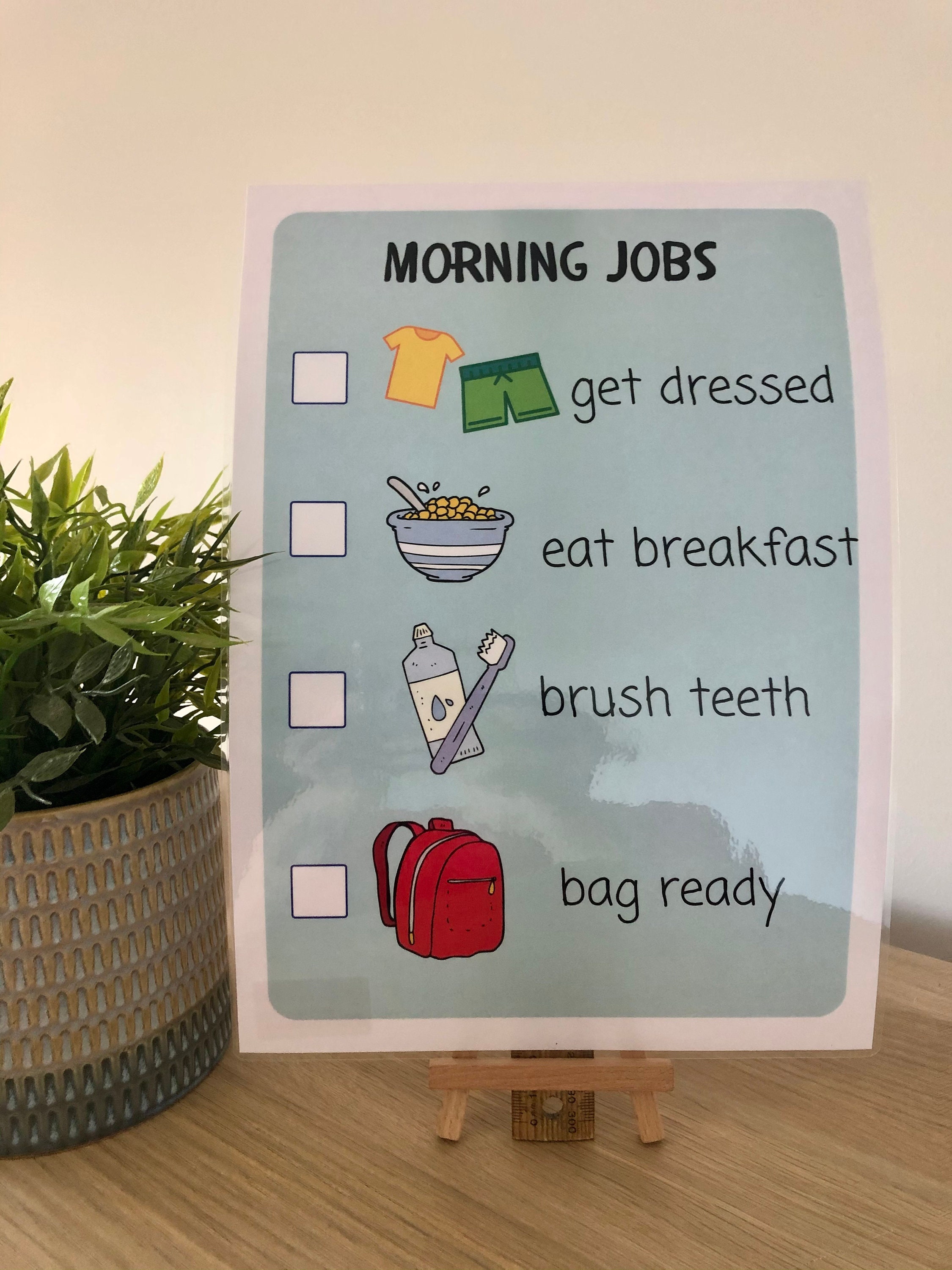 Morning Getting Ready Routine Chart Asd Adhd Autism Anxiety | Etsy