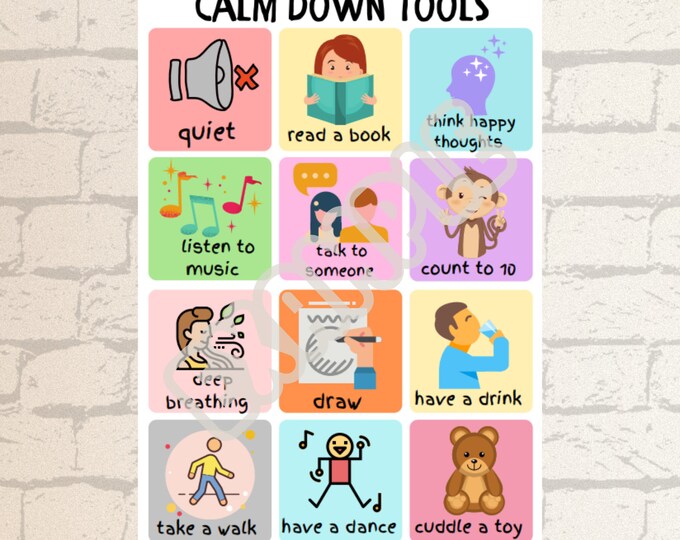 Calm Down Tools Board - Etsy