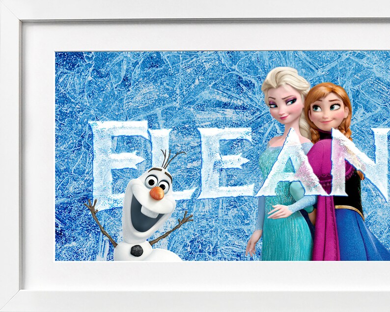 Disney Frozen Printable Art / Personalized Frozen Name Print / | Etsy
