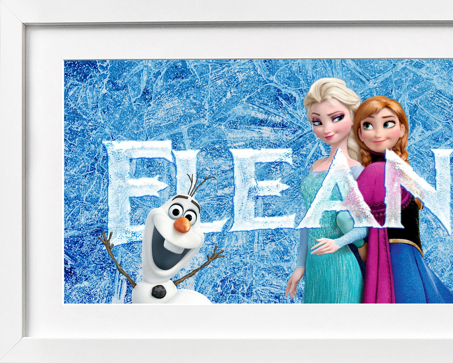 Disney Frozen Name Art / Elsa Frozen Wall Decor / Disney | Etsy
