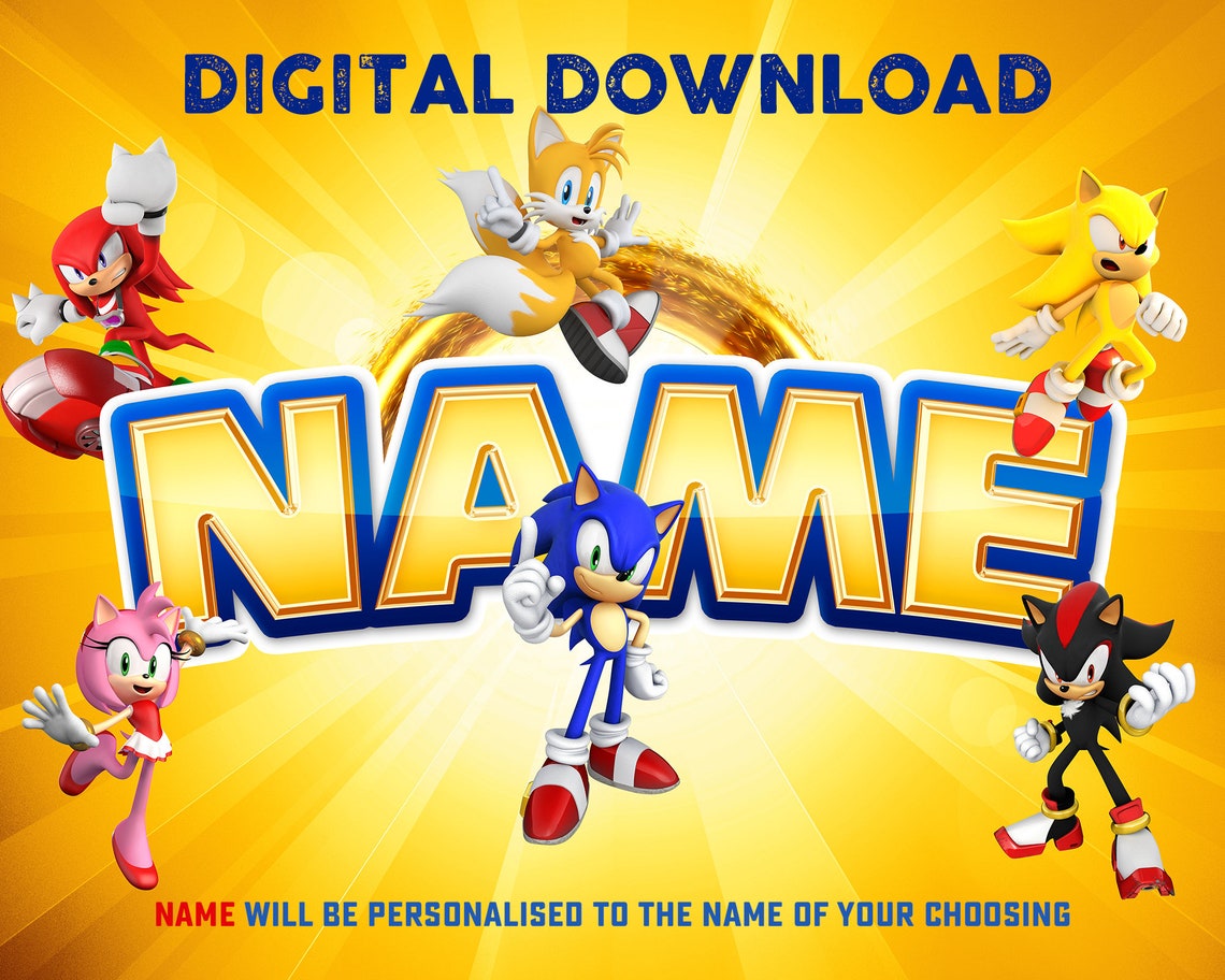 Sonic the Hedgehog Personalized Name Sign / Sonic Hedgehog | Etsy