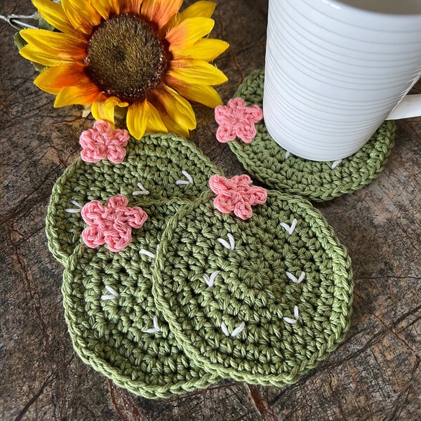 Cactus Coasters - Etsy