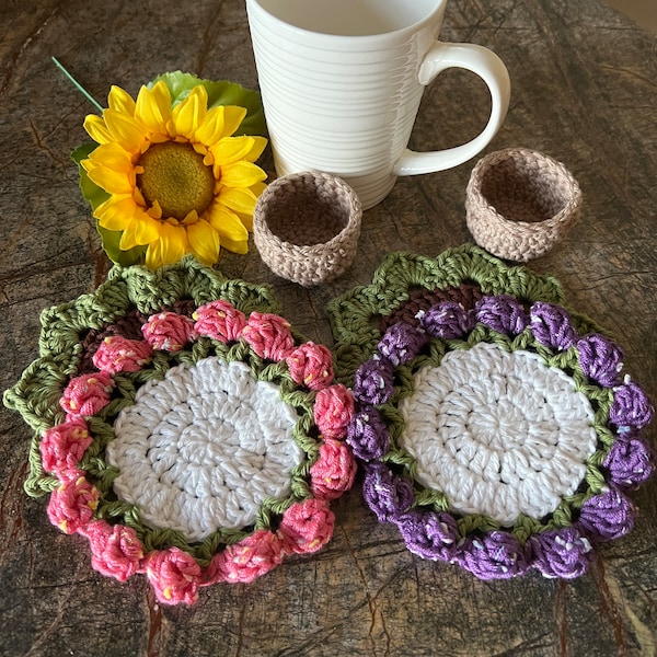 Crochet Coaster - Etsy