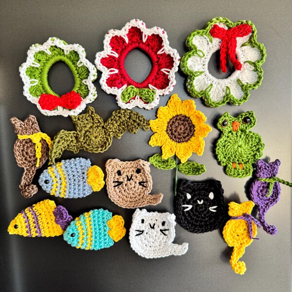 Crocheted Magnets - Etsy
