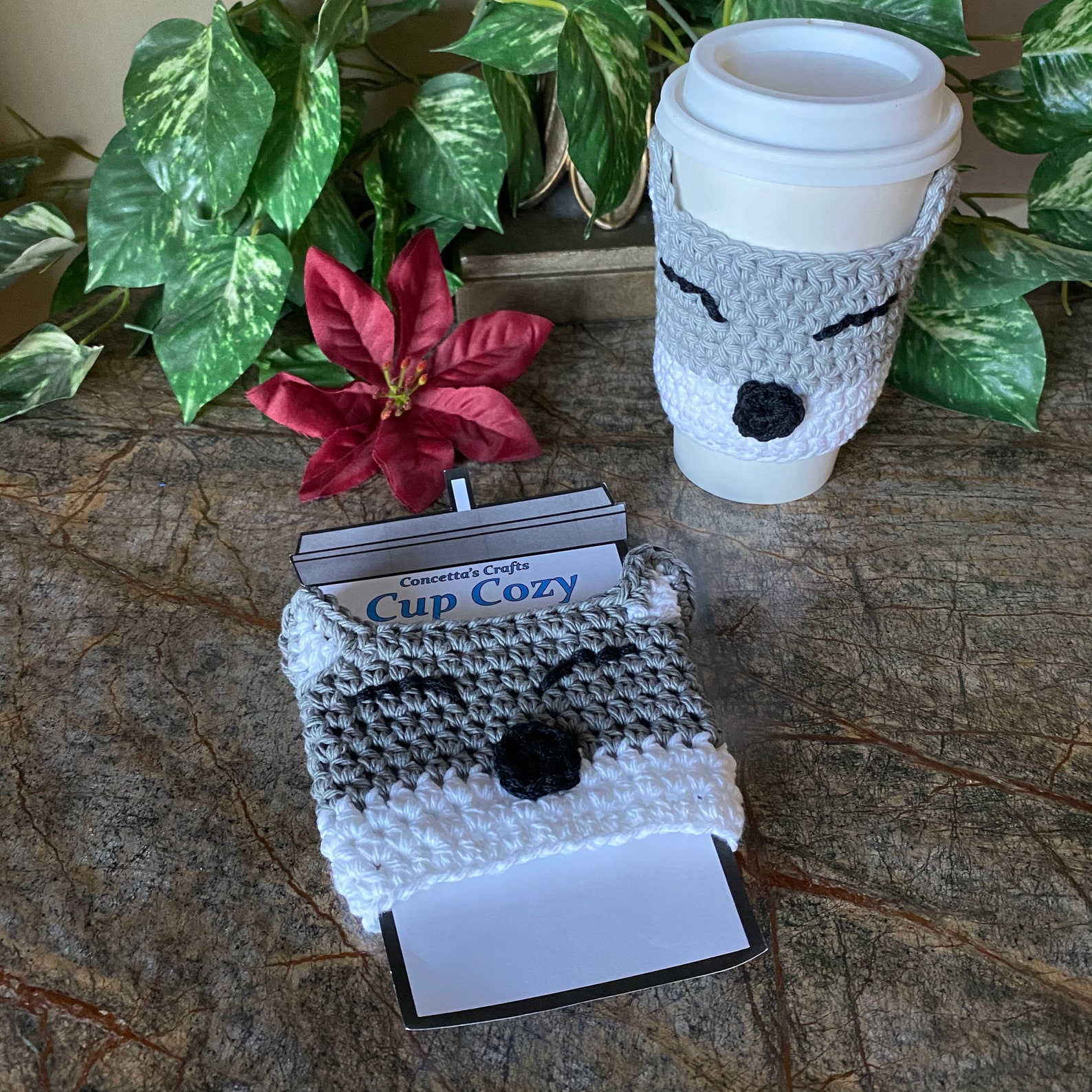 Wolf Cup Cozy Silver Fox Cup Cozy Wolf Cozy Crochet Cup - Etsy
