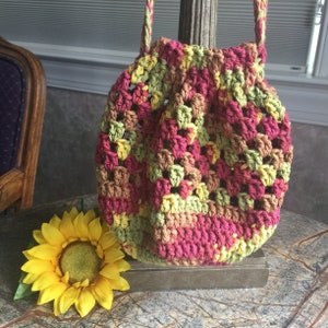 Round Purse, Boho Bag, Drawstring Bag, Round Bag, Mesh Purse, Crochet ...