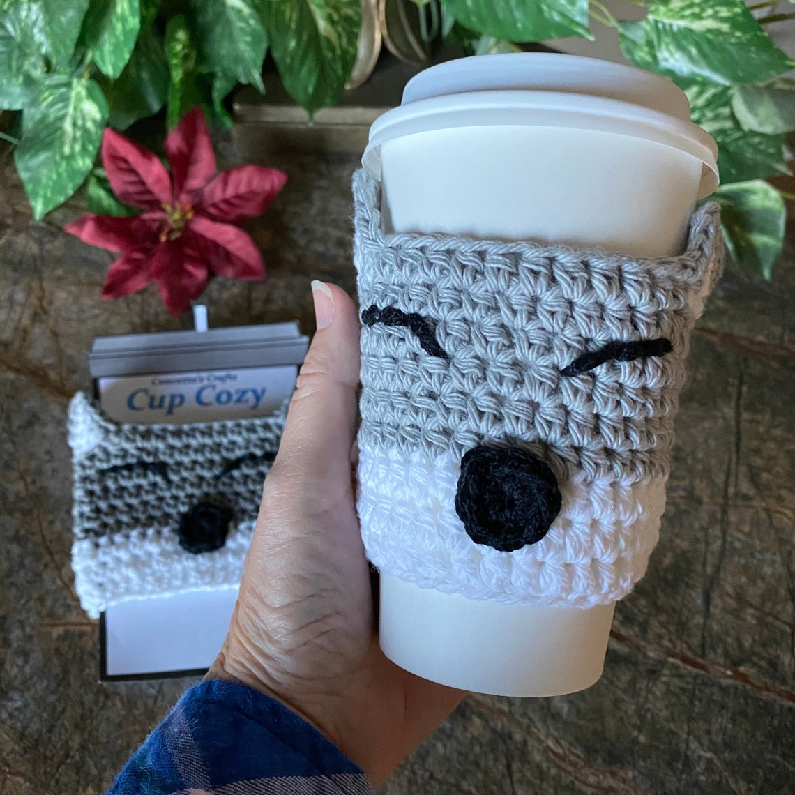 Wolf Cup Cozy Silver Fox Cup Cozy Wolf Cozy Crochet Cup - Etsy
